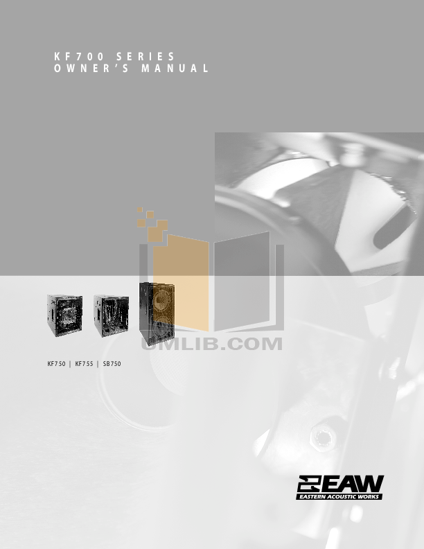 Download free pdf for Eaw KF750 Speaker manual