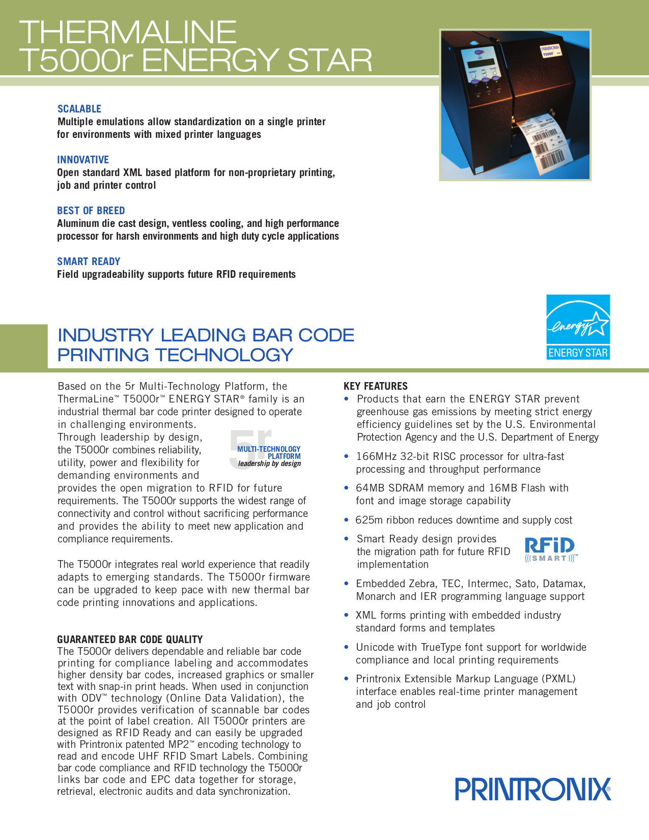 Download free pdf for Printronix T5308R Printer manual