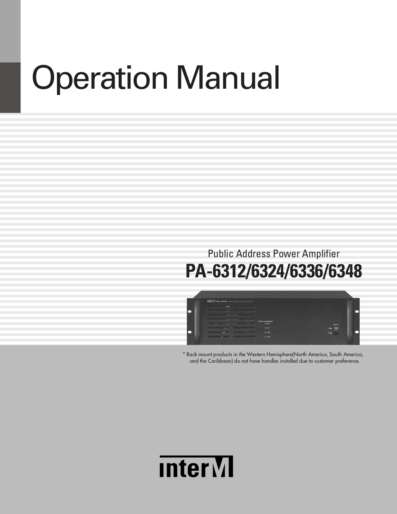 Download free pdf for Inter-m PA-9324 Amp manual