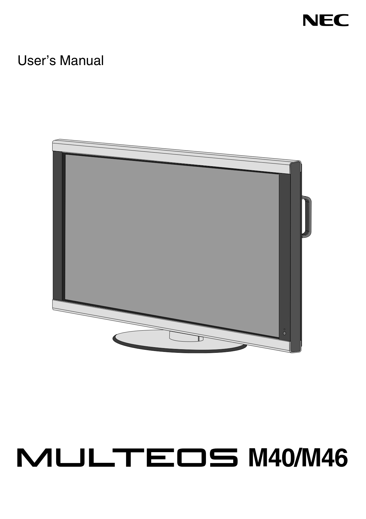 PDF manual for NEC Monitor M40-AVT