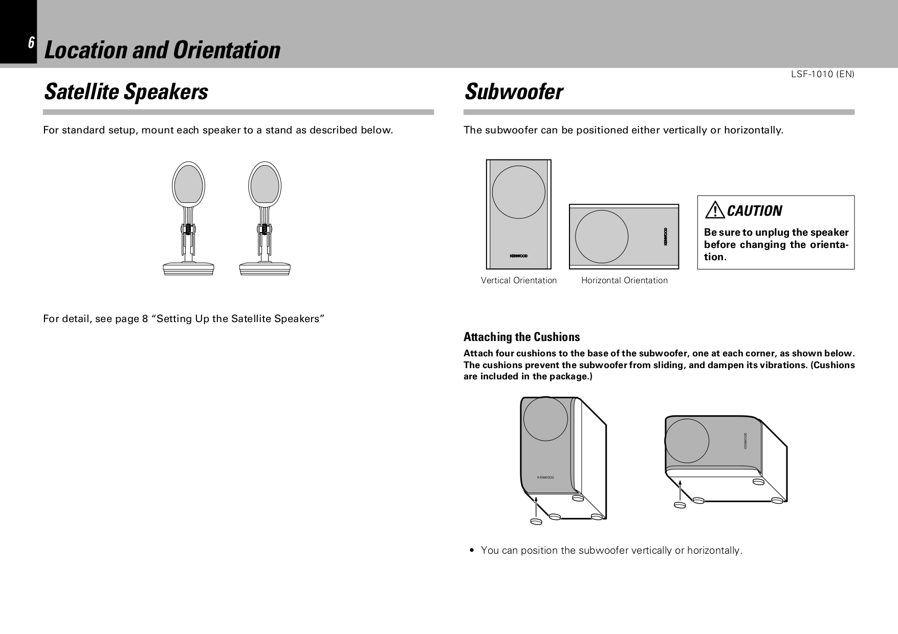 PDF manual for Kenwood Subwoofer SW-300