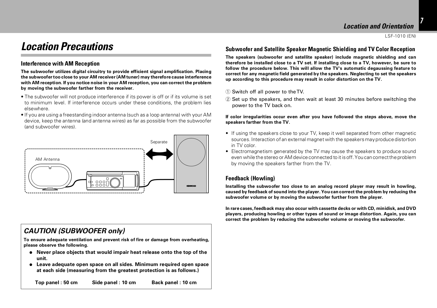 PDF manual for Kenwood Subwoofer SW-300