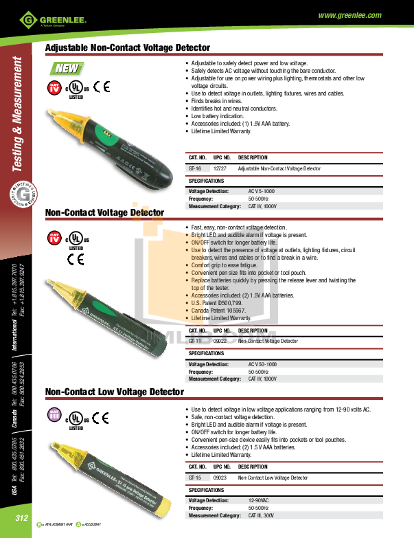 PDF manual for Greenlee Other 5702 Phase Indicators