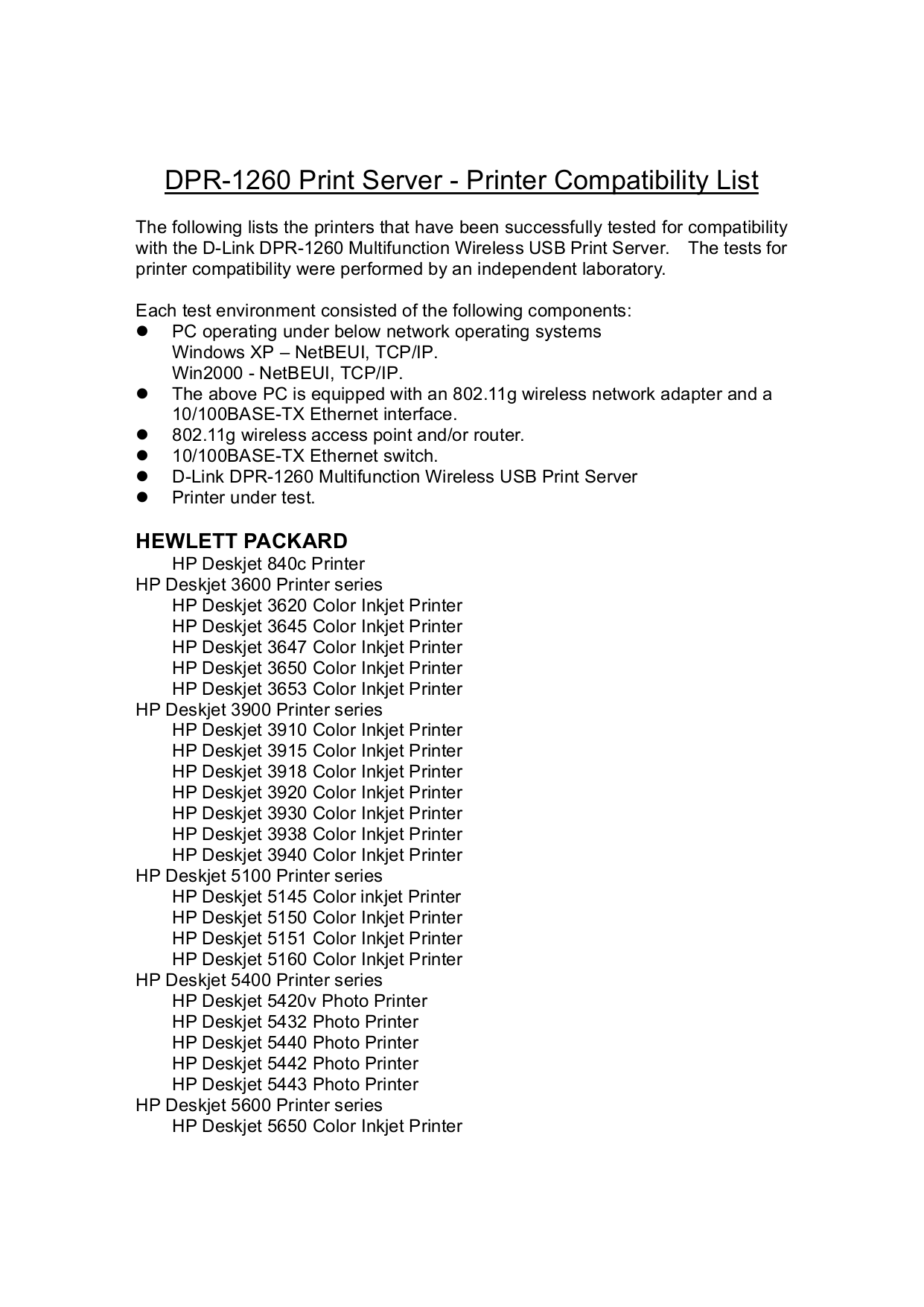 Download free pdf for HP Deskjet 5150 Printer manual