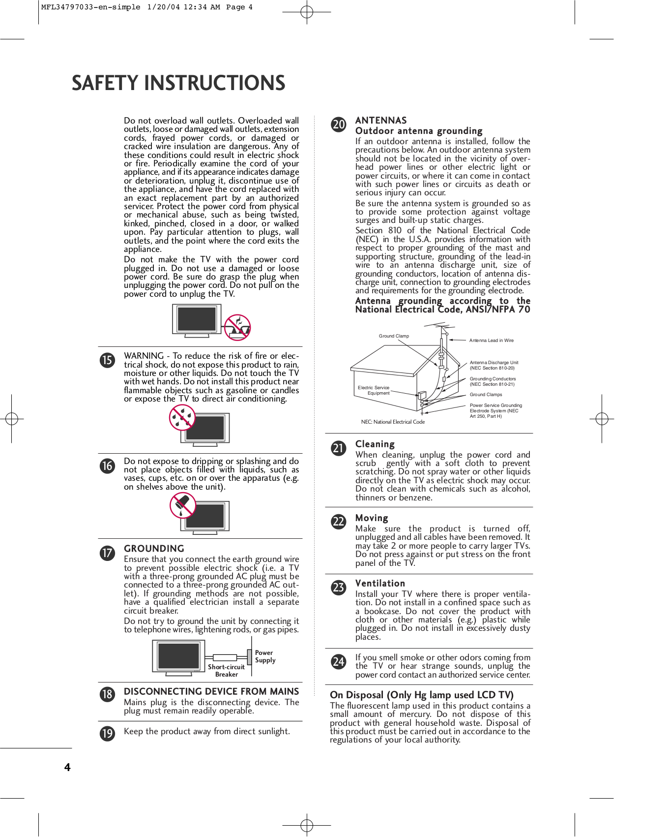 PDF manual for LG TV 42LC7D