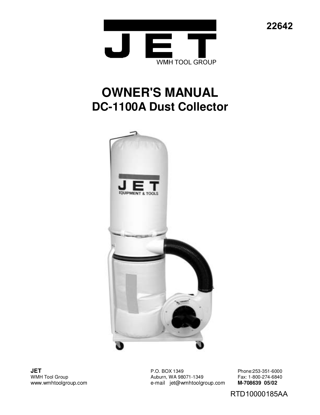 Download free pdf for Jet DC-1100A Vacuum manual