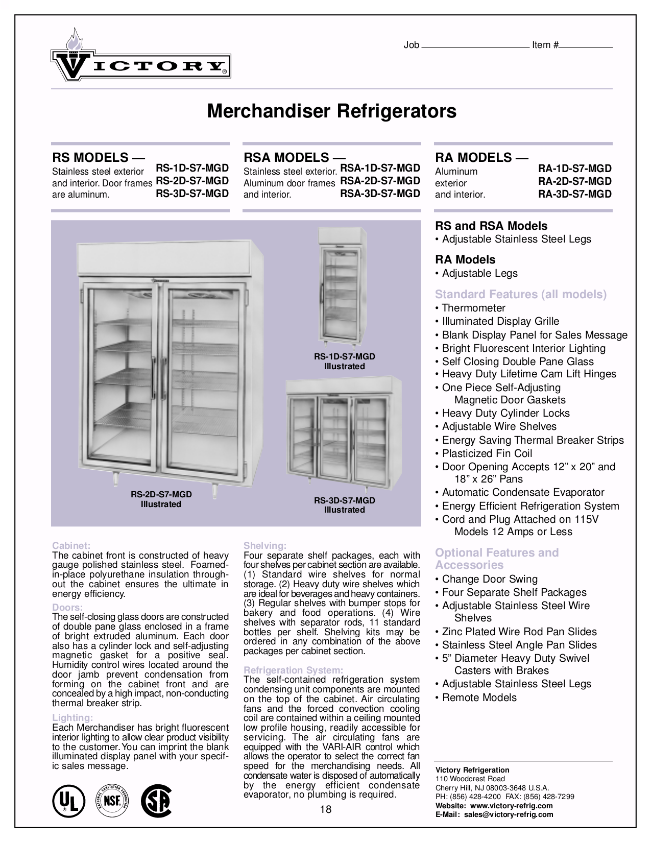Download free pdf for Victory RA-2D-S7 Refrigerator manual