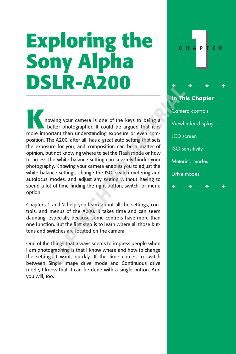 PDF manual for Sony Digital Camera DSLR-A200