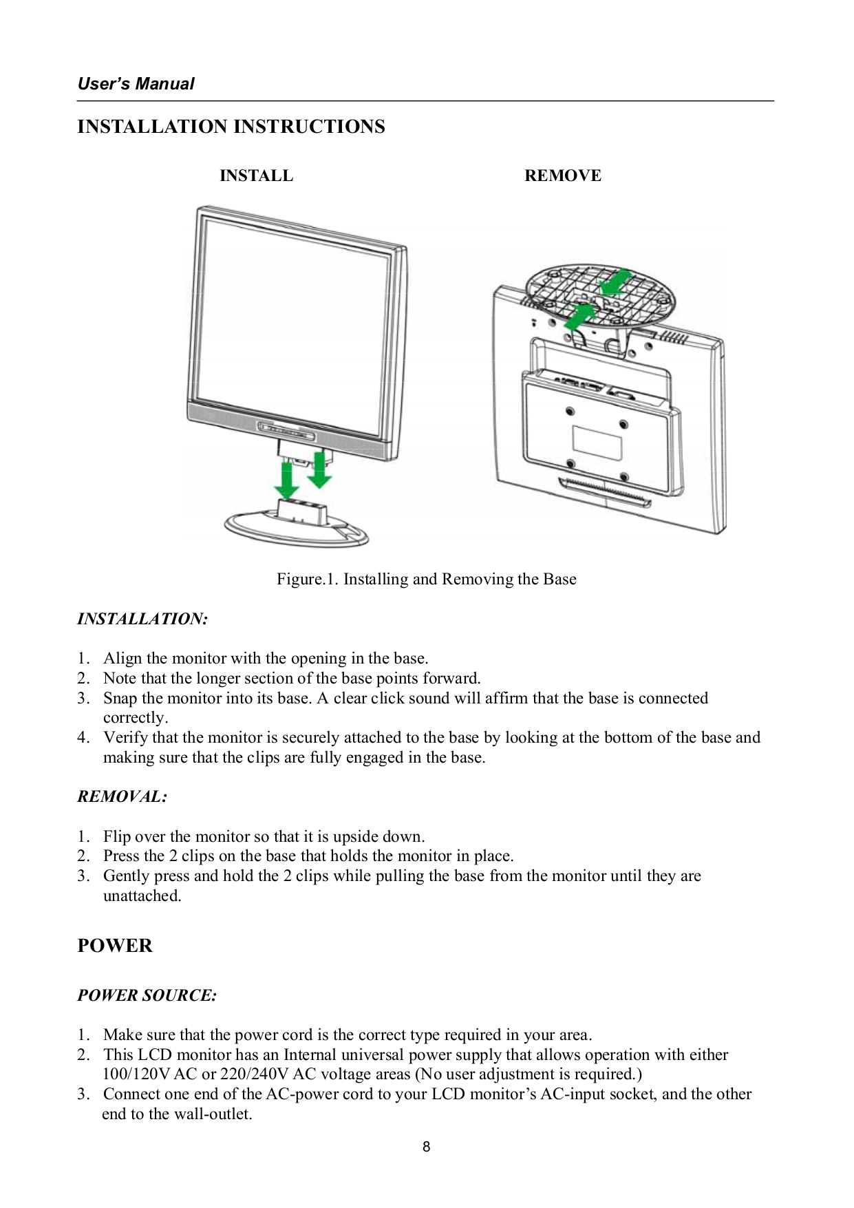 PDF manual for I-Inc Monitor iW171A