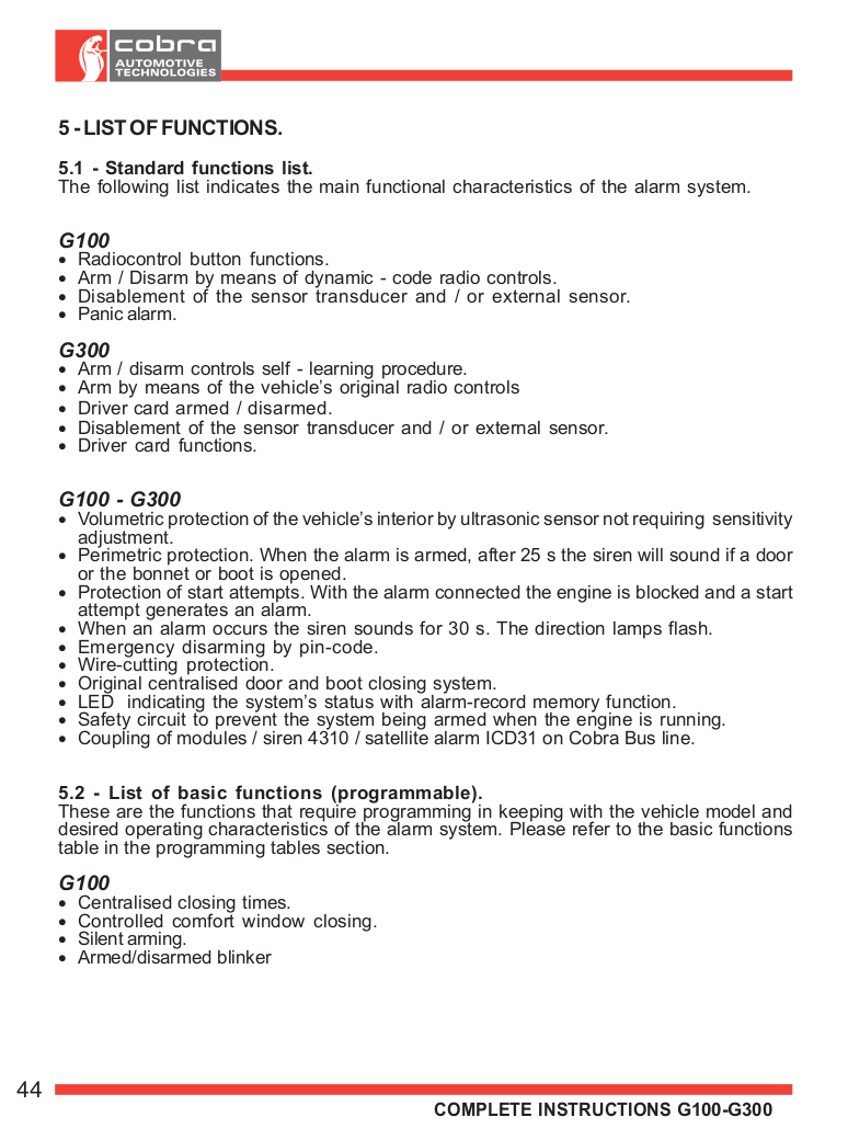 PDF manual for JBL Speaker G100