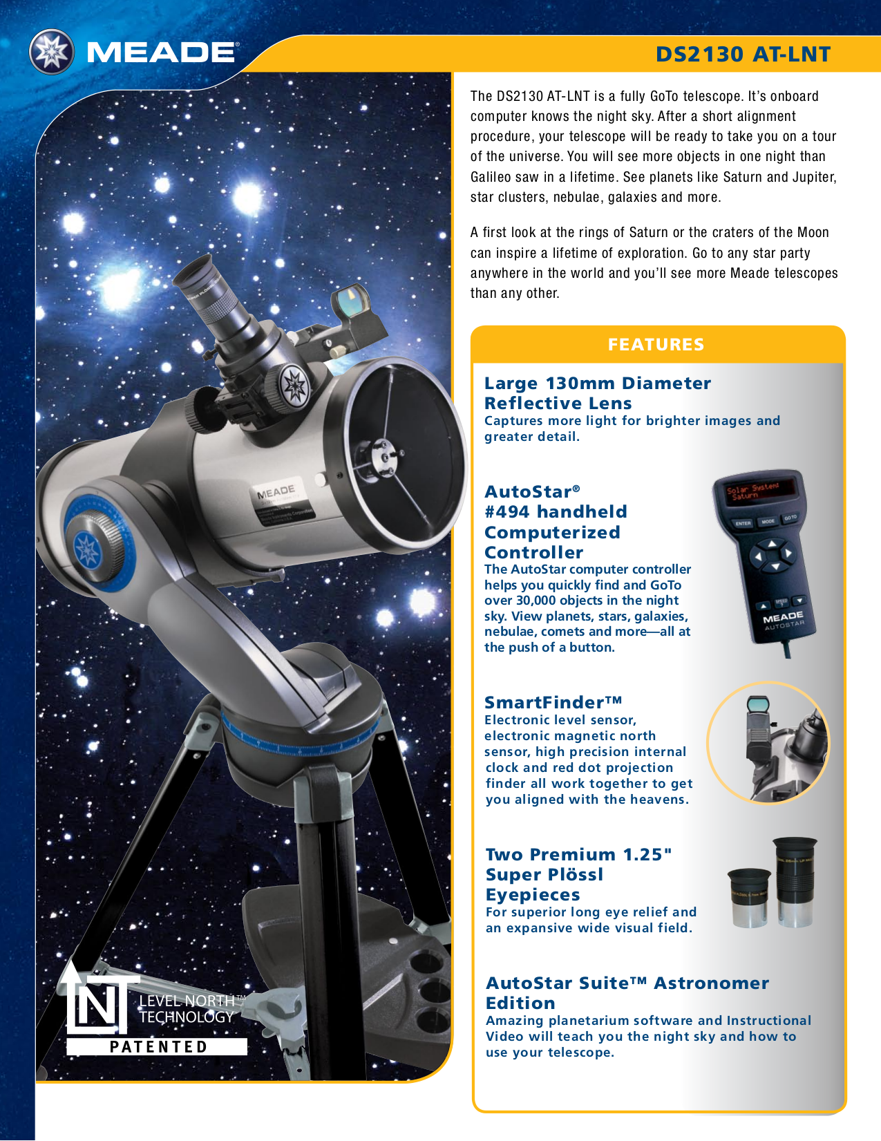 Download free pdf for Meade DS-2000-LNT Telescope manual