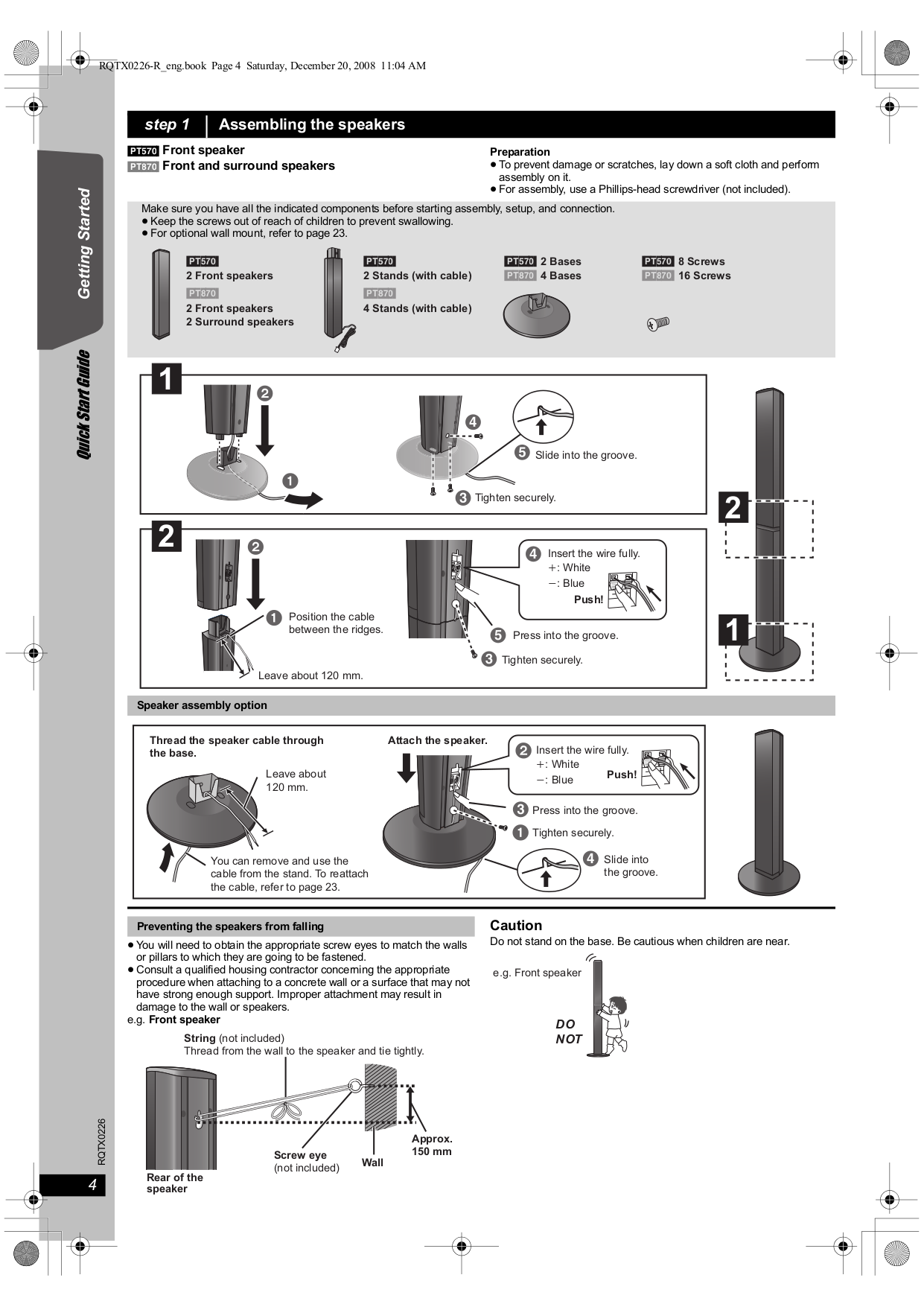 PDF manual for Panasonic Home Theater SC-PT570