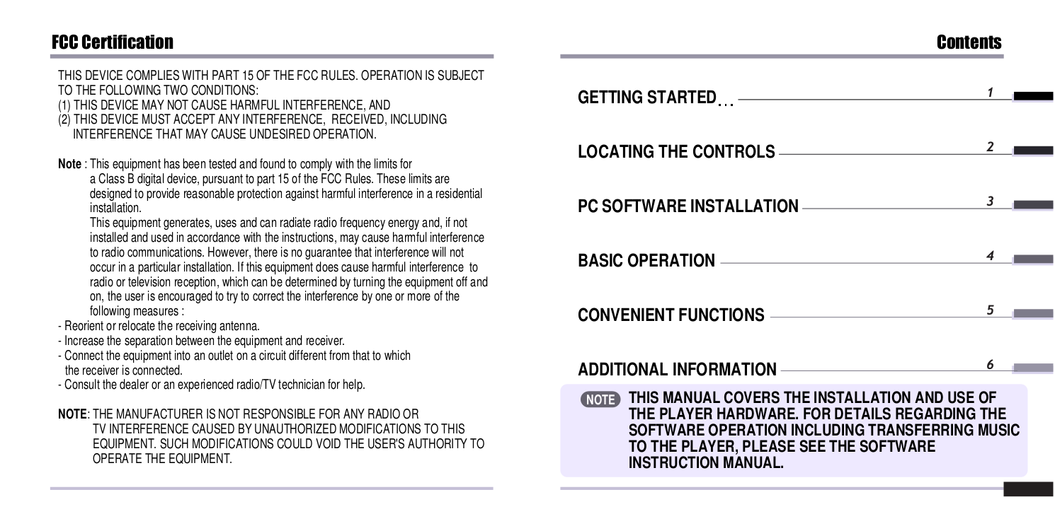 PDF manual for iRiver MP3 Player iFP-390T