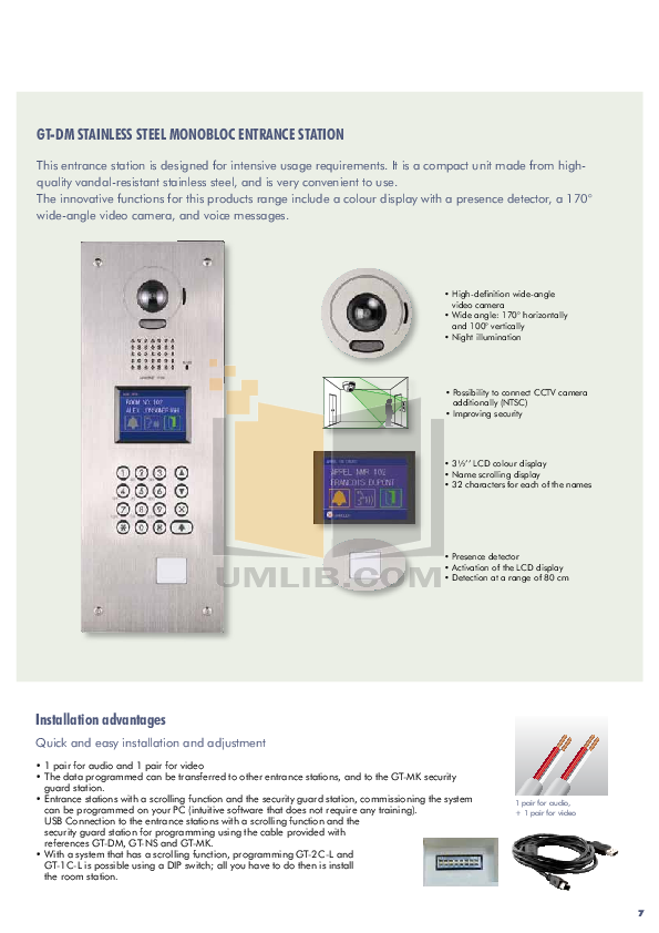 PDF manual for Aiphone Other GF-3F Intercoms