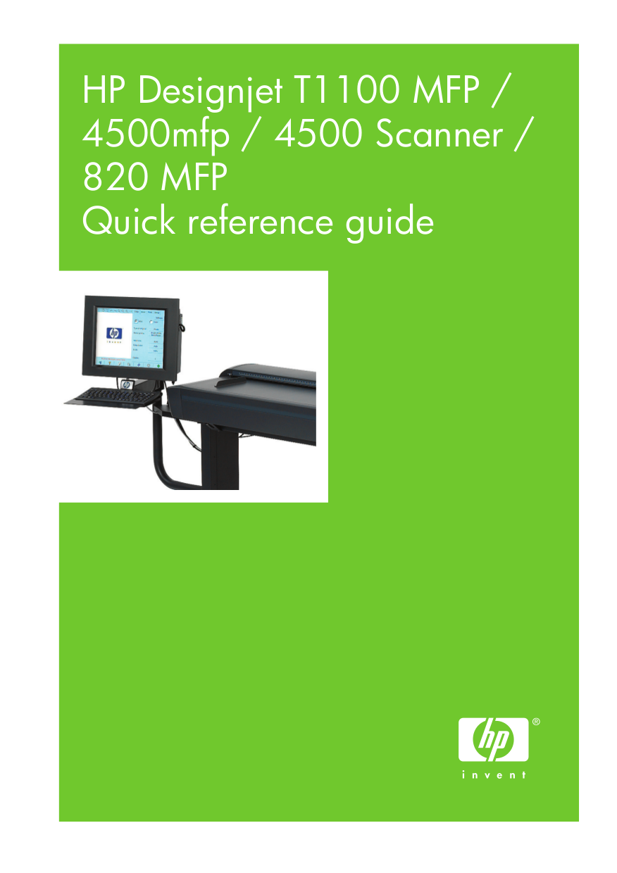 Download free pdf for HP Designjet T1100 MFP Printer manual