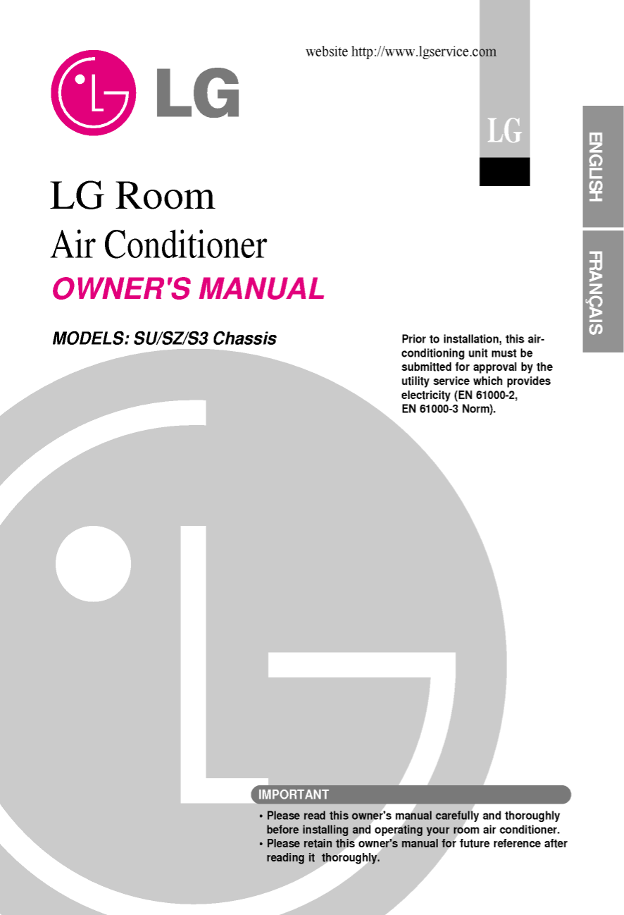 PDF manual for LG Air Conditioner LS-T18