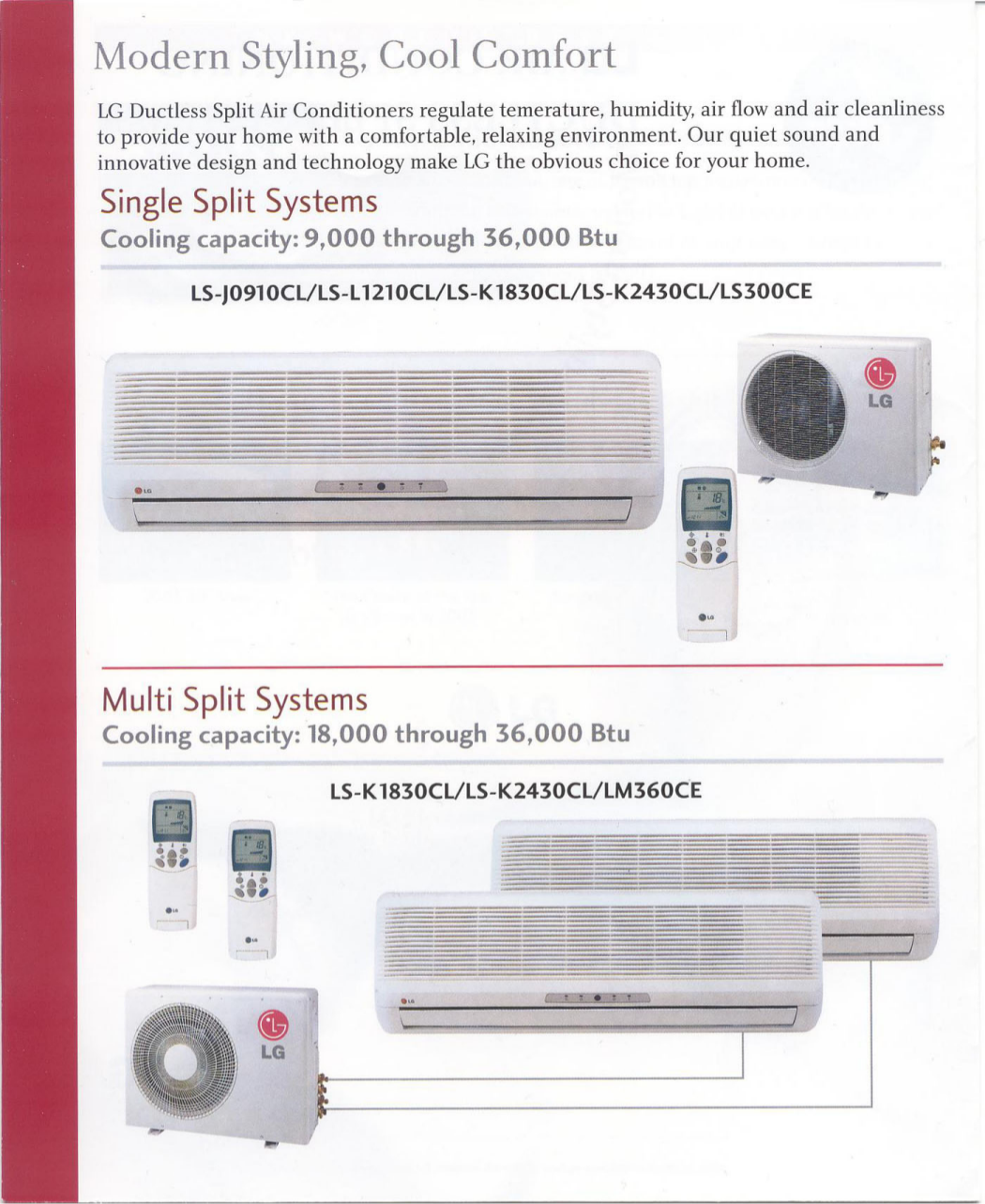 PDF manual for LG Air Conditioner LS-T18