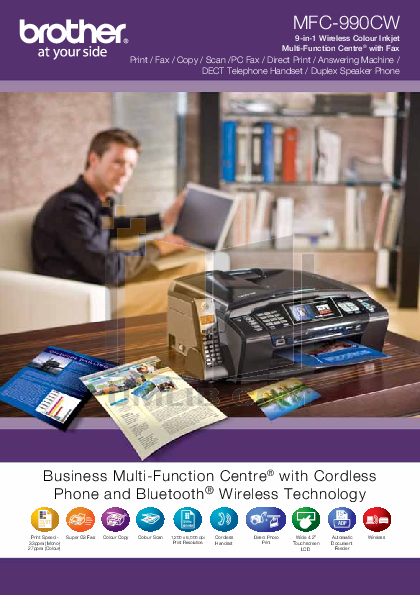 Download free pdf for Brother MFC-990CW Multifunction Printer manual