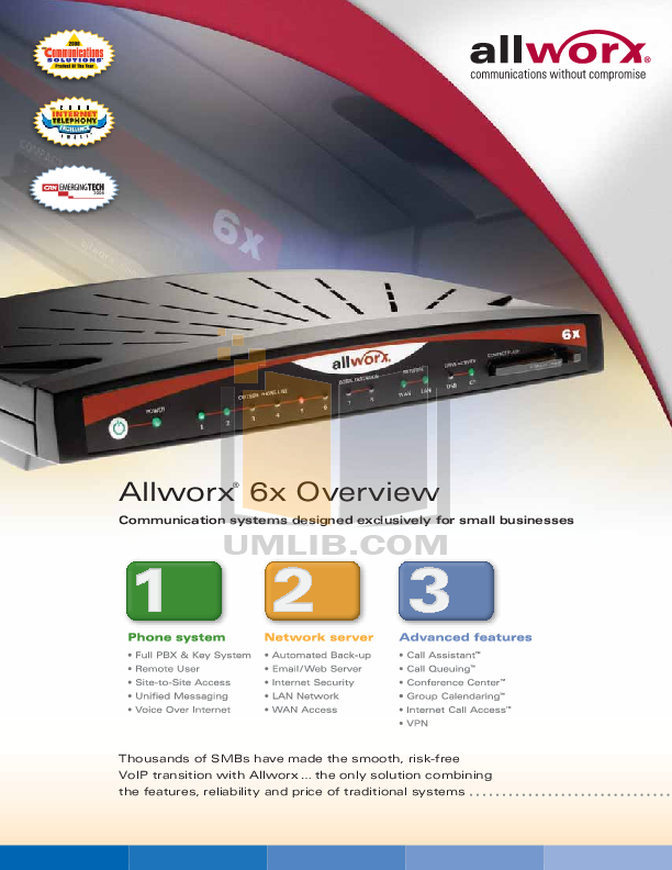 Download free pdf for Allworx 6x VoIP Other manual