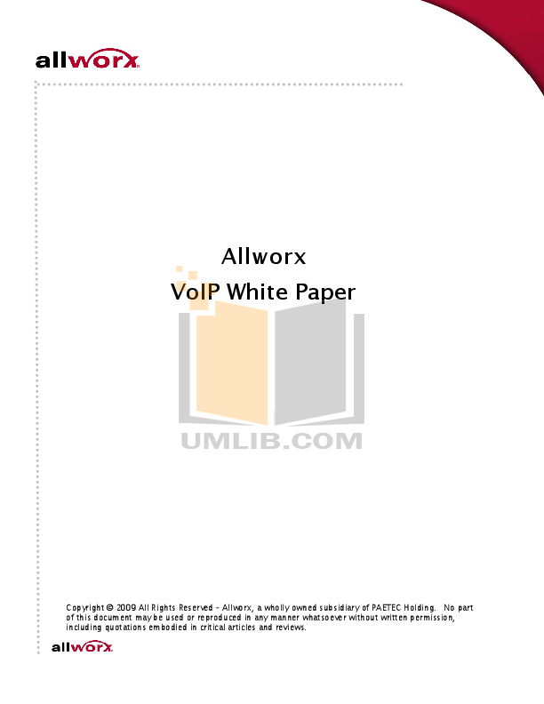 Download free pdf for Allworx 6x VoIP Other manual