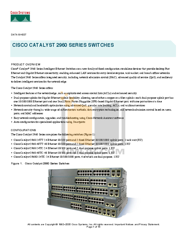 Download free pdf for Cisco Catalyst 2960-24TT Switch manual