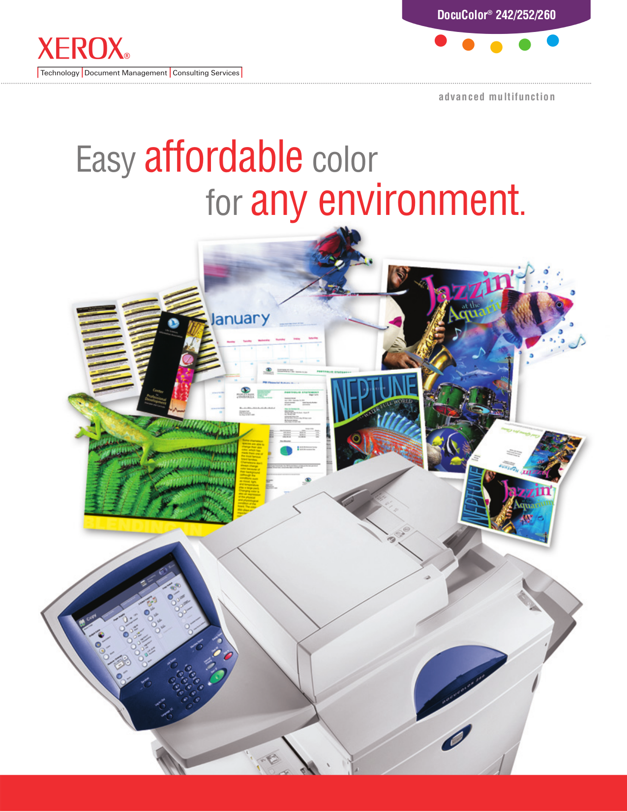 PDF manual for Xerox Multifunction Printer DocuColor 260