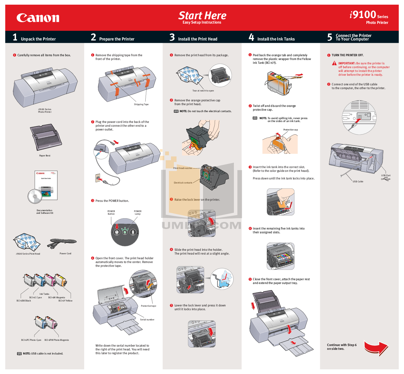 PDF manual for Canon Printer i9100