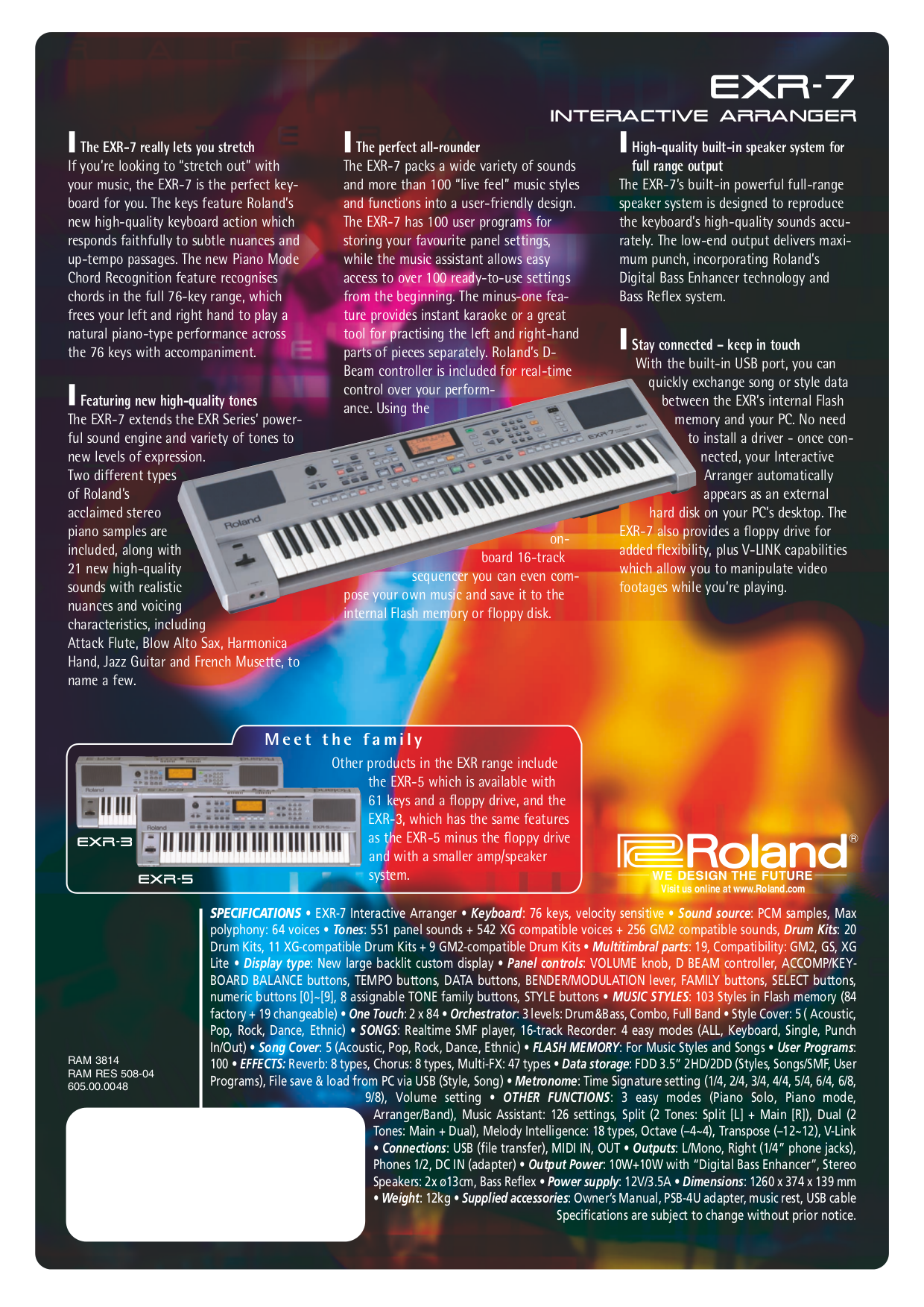 PDF manual for Roland Music Keyboard EXR-5