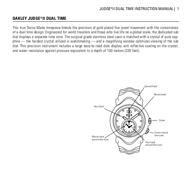 PDF manual for Oakley Watch Judge