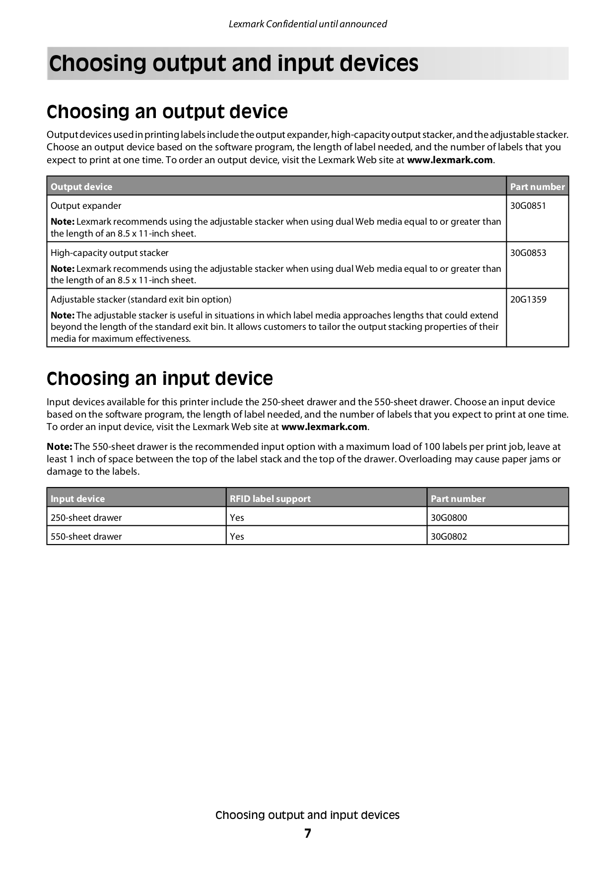 PDF manual for Lexmark Printer T654dn
