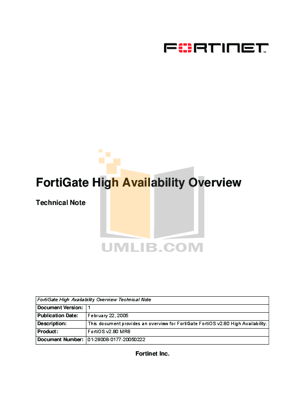 Download free pdf for Fortinet FortiGate FortiGate-500 Router manual