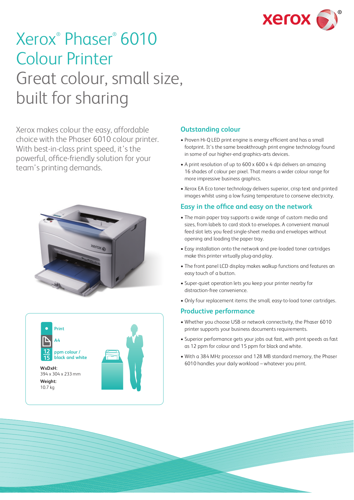 Download free pdf for Xerox Phaser 6010 Printer manual