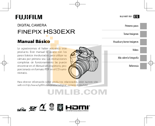 Download free pdf for FujiFilm Finepix HS30 Digital Camera manual