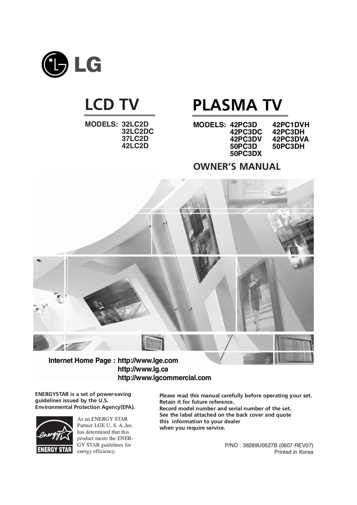 PDF manual for LG TV 42LC2D