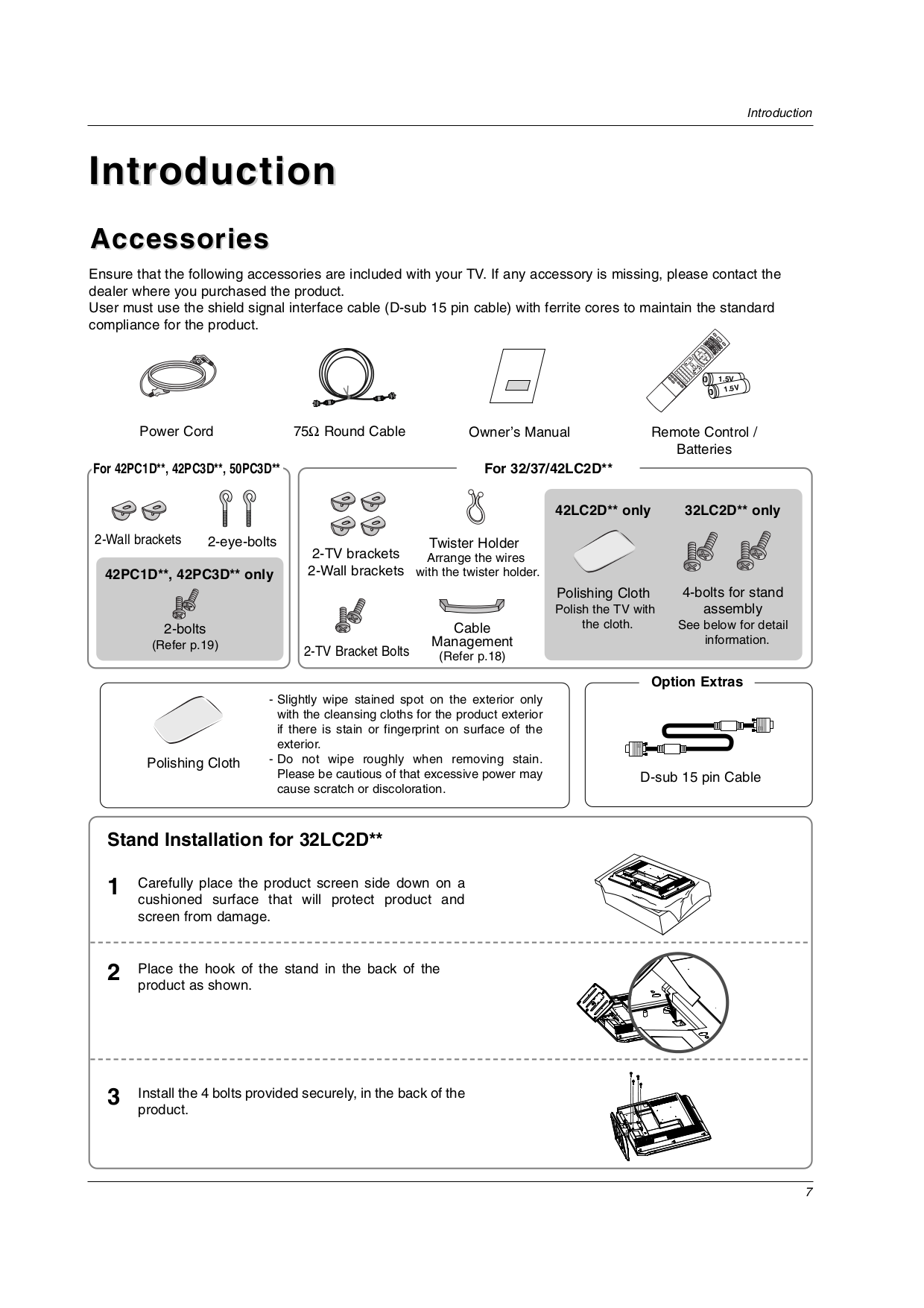 PDF manual for LG TV 42LC2D