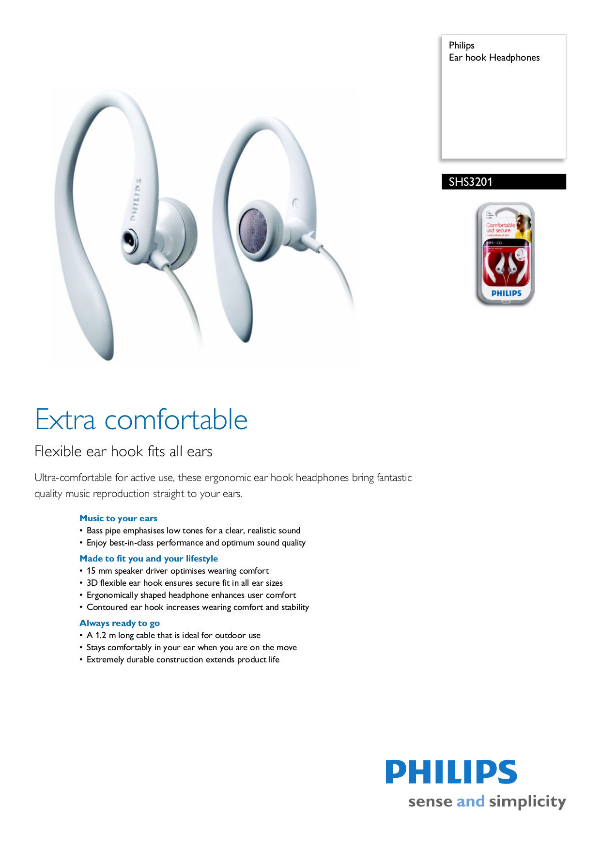 PDF manual for Philips Headphone SHS3201