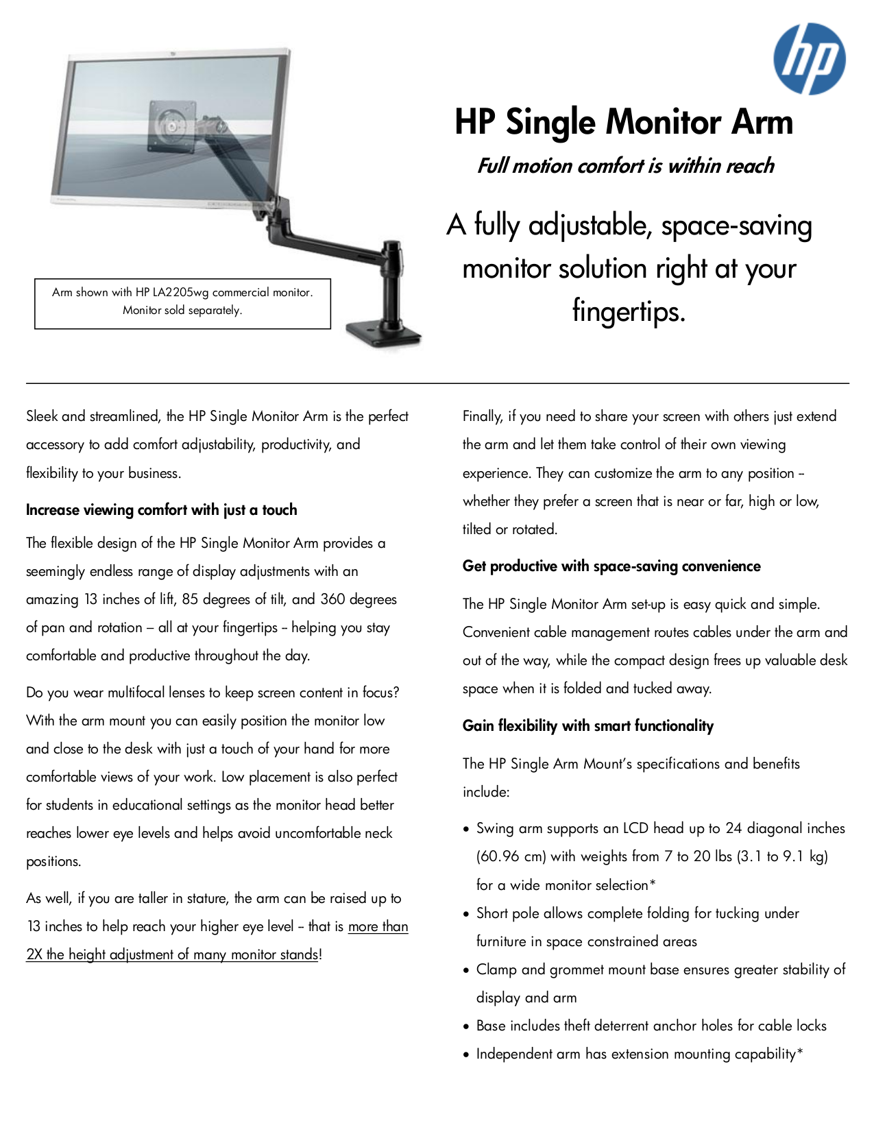 Download free pdf for HP Compaq LE1911 Monitor manual