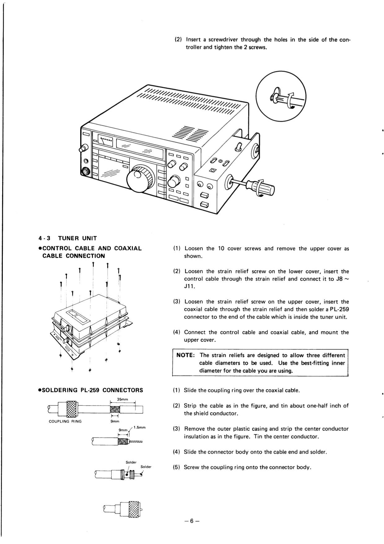 PDF manual for ICOM Other AH-4 Antenna Tuner