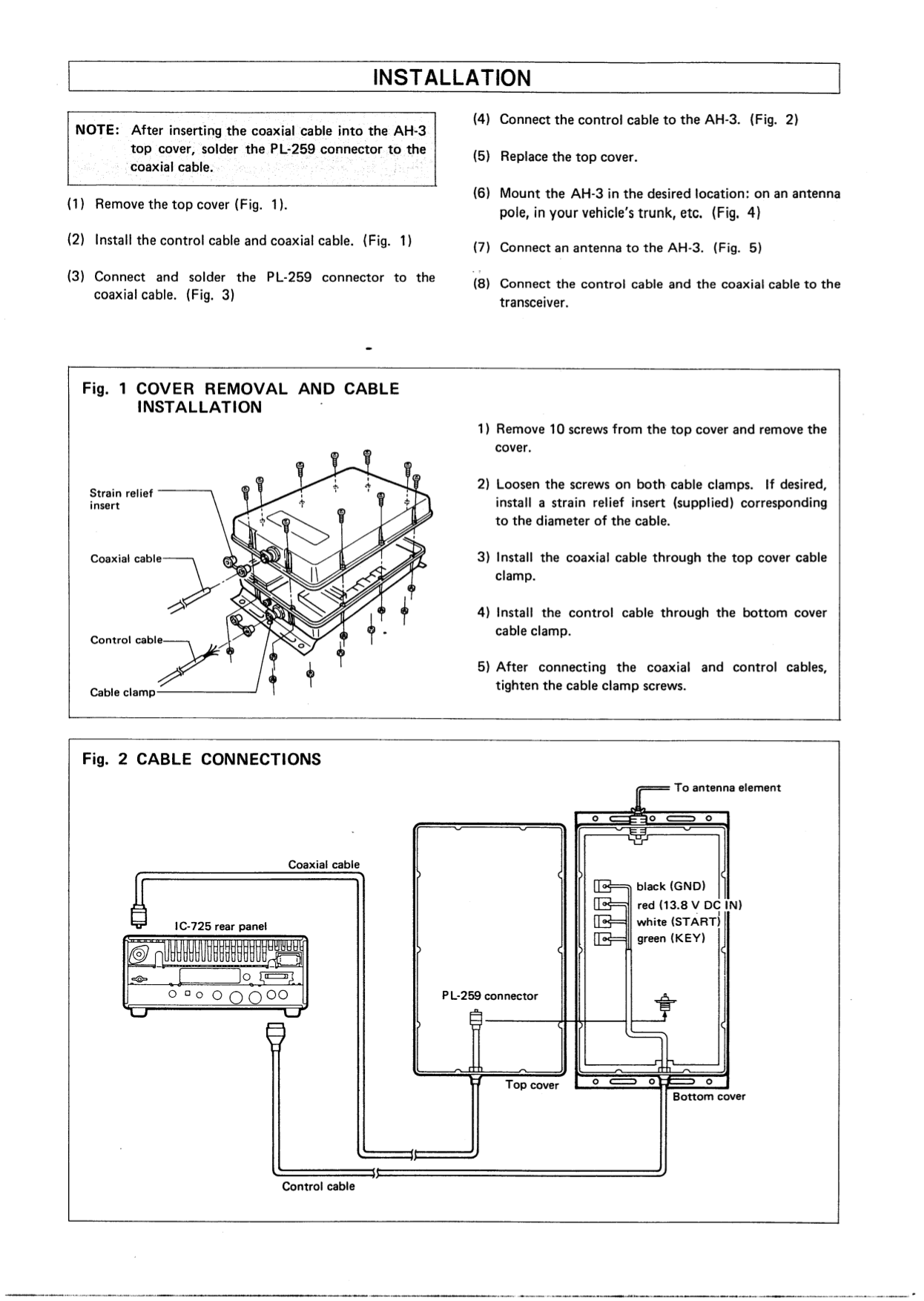 PDF manual for ICOM Other AH-4 Antenna Tuner