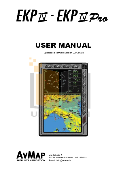 PDF manual for AvMap GPS EKP-IV PRO