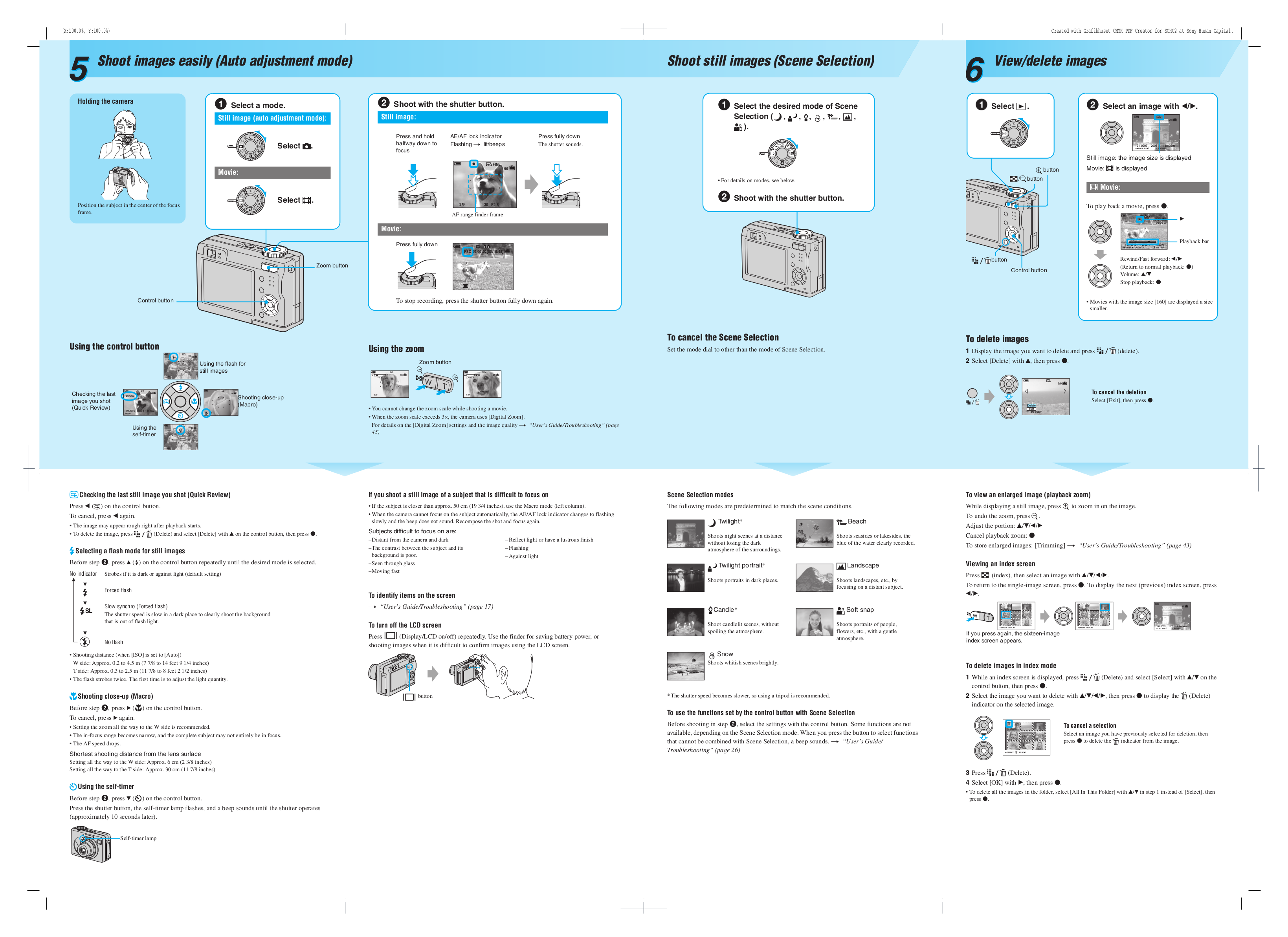 PDF manual for Sony Digital Camera Cybershot,Cyber-shot DSC-W5