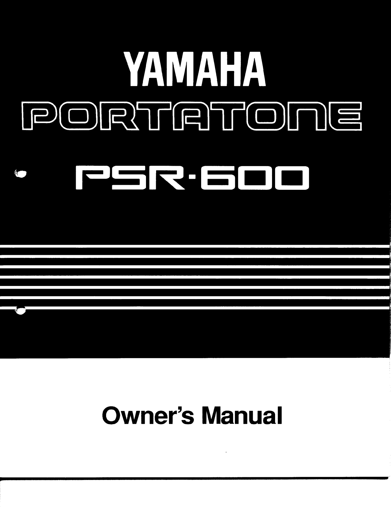 PDF manual for Yamaha Music Keyboard PSR-600