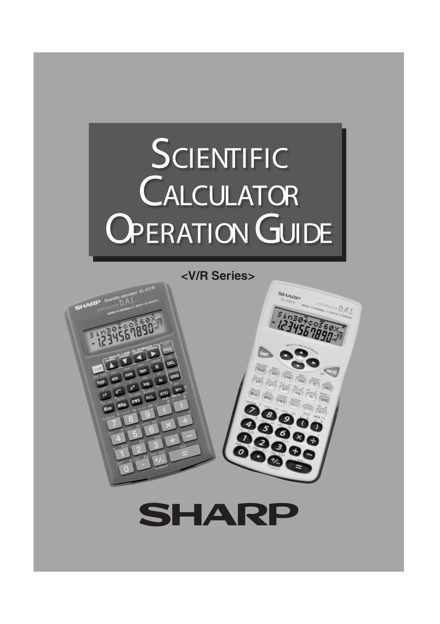PDF manual for Sharp Calculator EL-509W