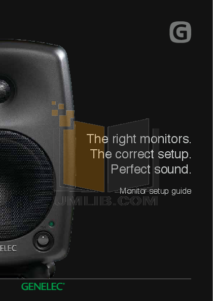 PDF manual for Genelec Speaker 1036A