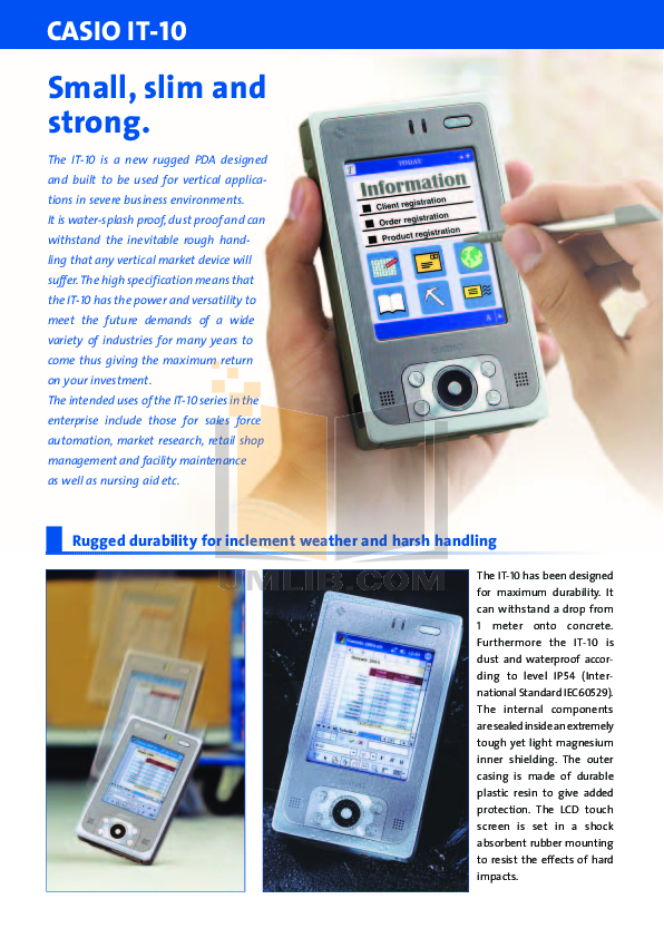 PDF manual for Casio PDA Cassiopeia Pocket PC