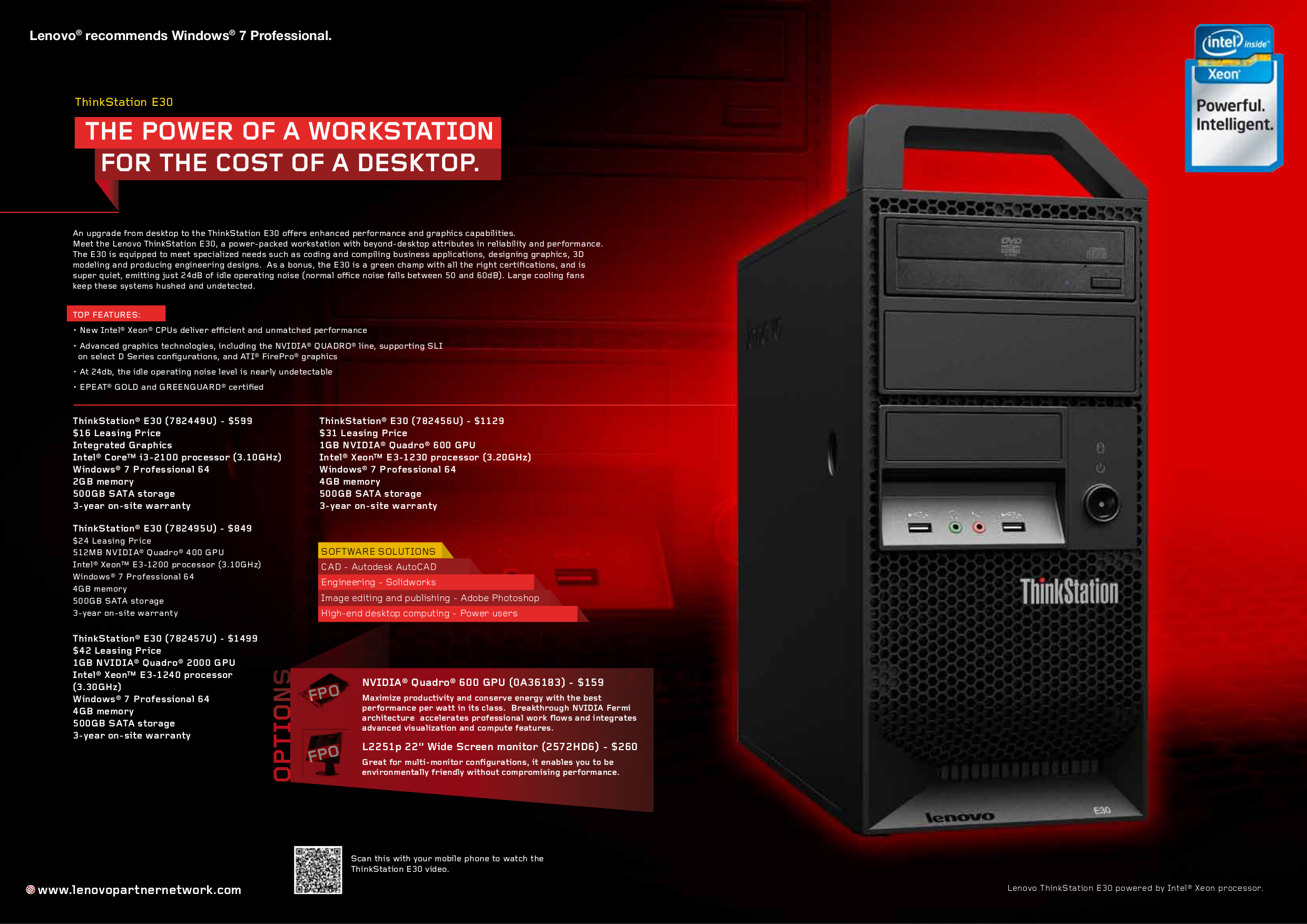 PDF manual for Lenovo Desktop ThinkStation S20 4105