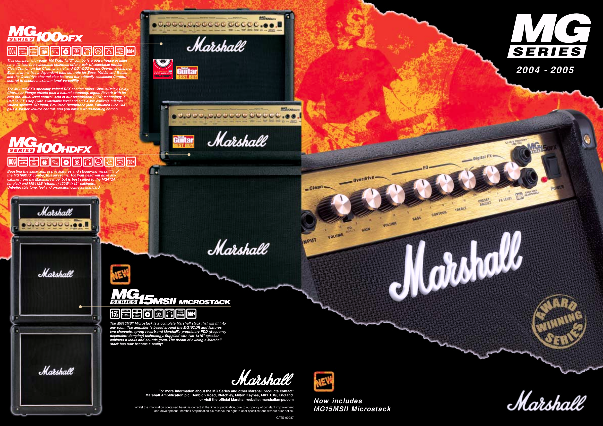 PDF manual for Marshall Amp MG15CDR