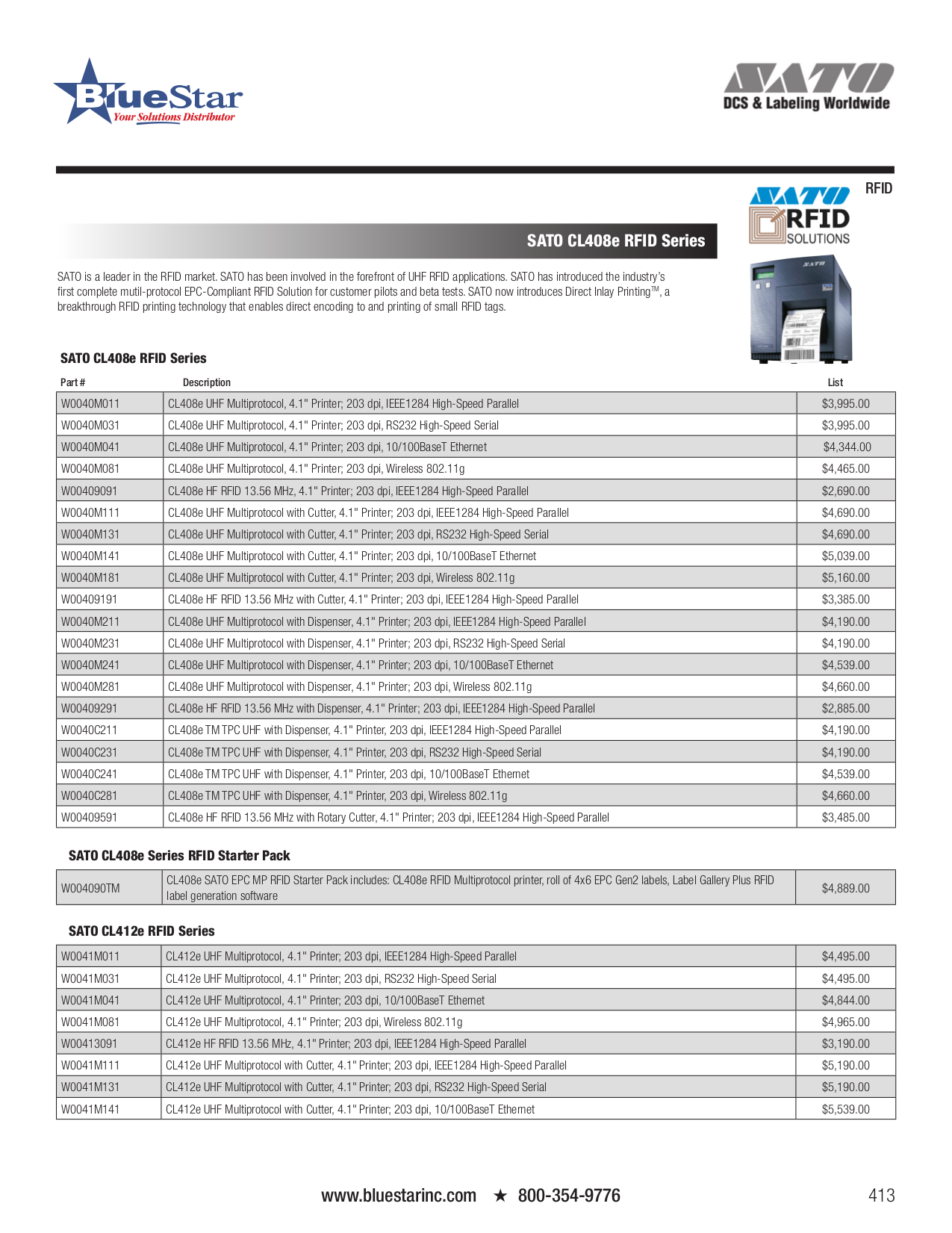 Download free pdf for SATO CL408e Printer manual