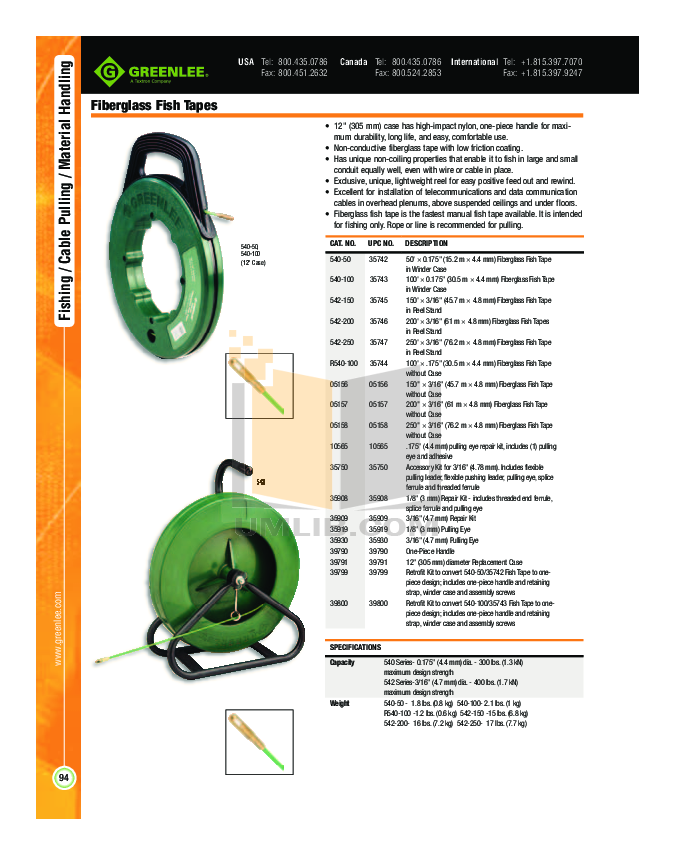 PDF manual for Greenlee Other 686 Cable Pullers