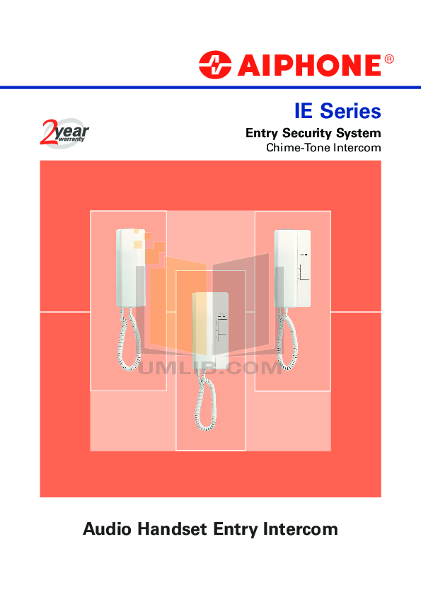 PDF manual for Aiphone Other IE-JA Intercoms